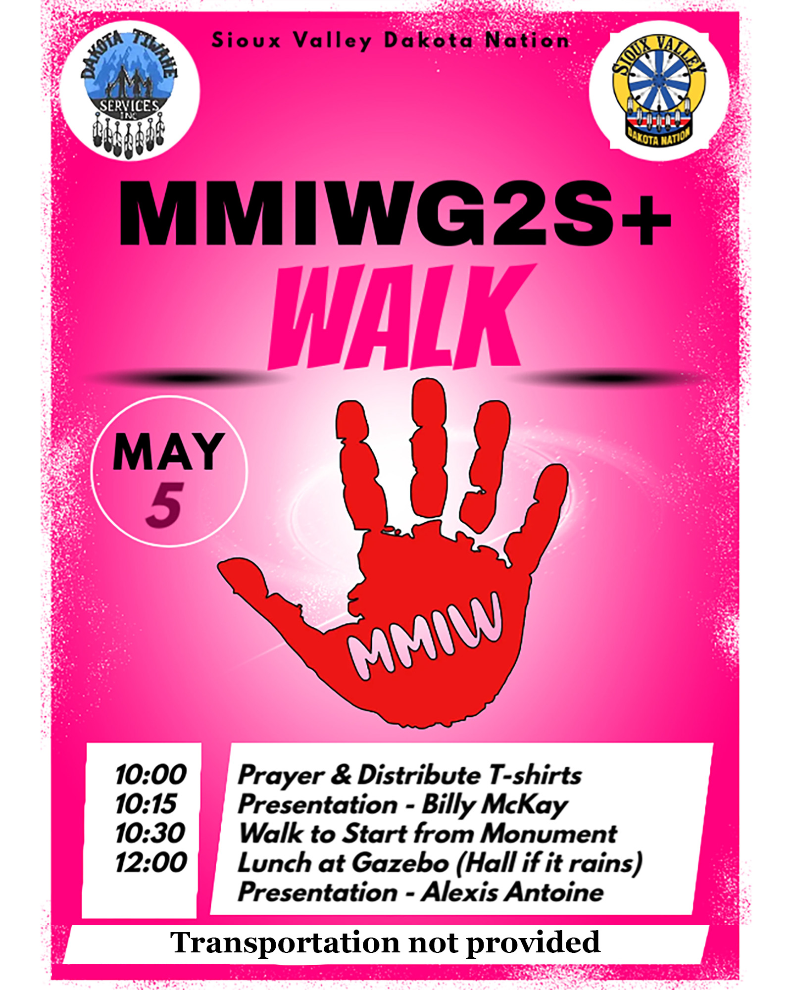 SVDN & DTS – MMIWG2S+ Walk (2025.05.05) – Sioux Valley Dakota Nation